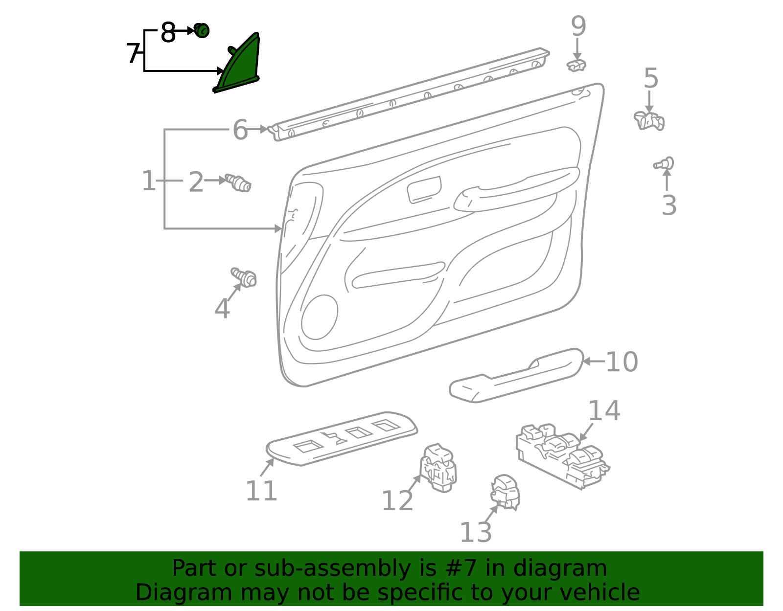 Genuine Official Toyota Corner Cover part# 67491-35010-C0 for 1996-2002 ...