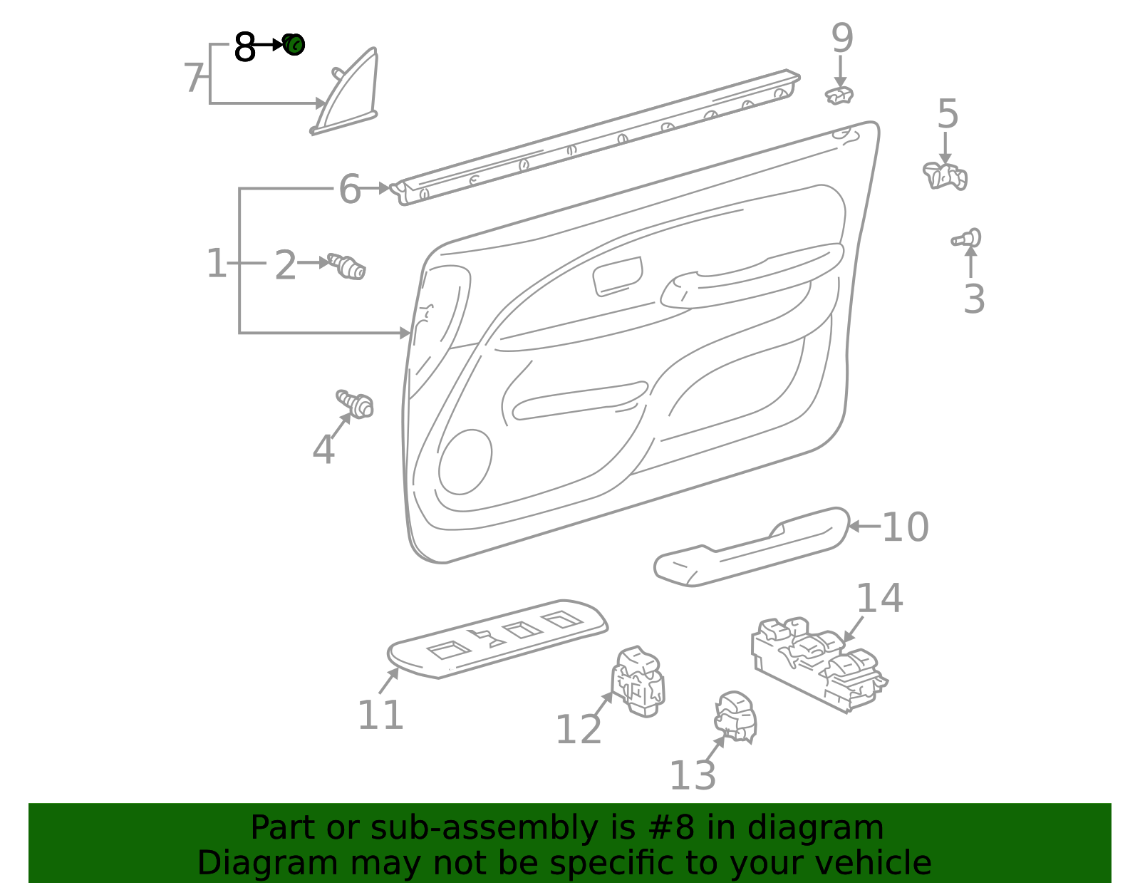 67499-89101 - Corner Cover Retainer 1996-2002 Toyota 4Runner | Longo ...
