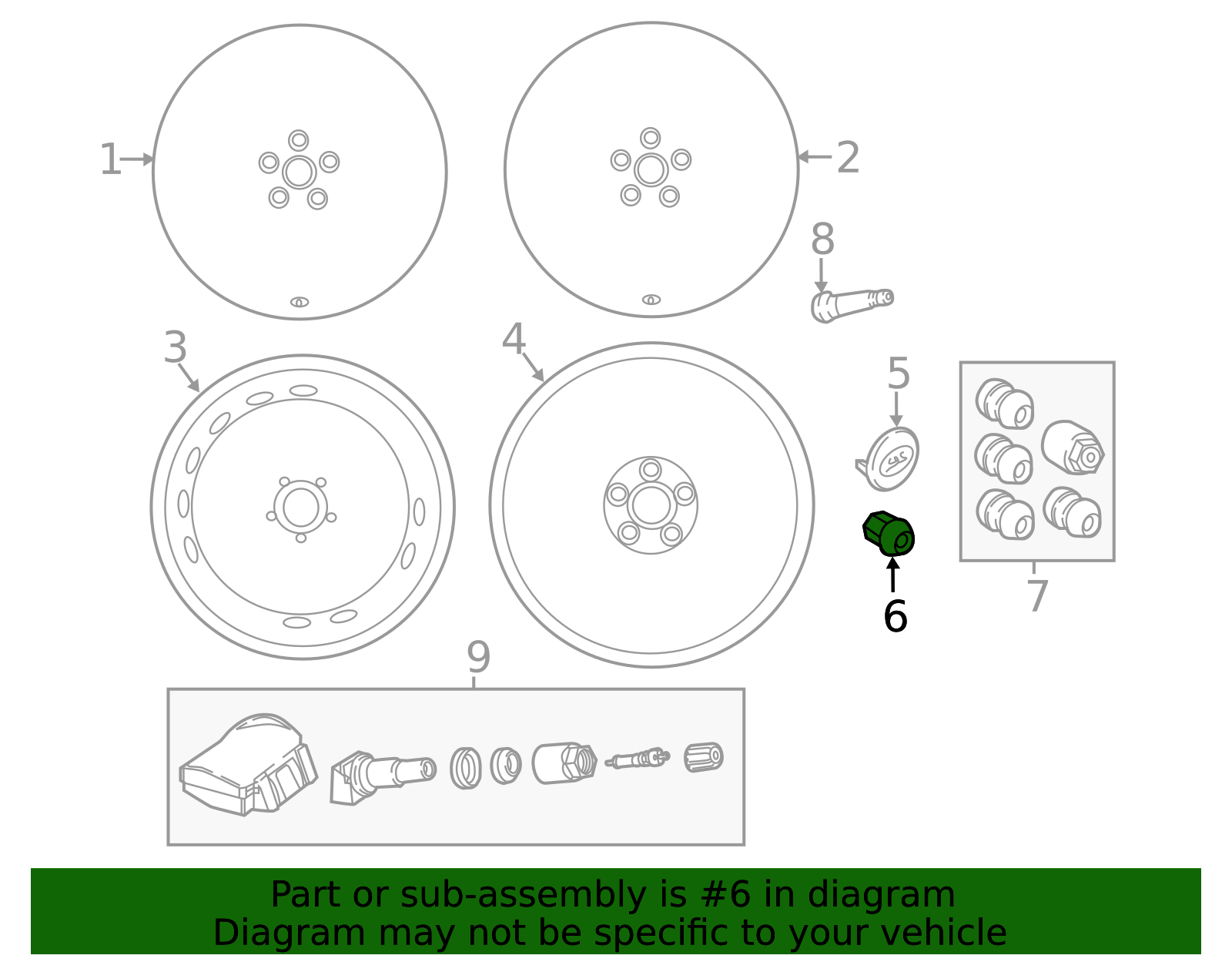 Wheel Nut 605123499 | OEM Parts Online