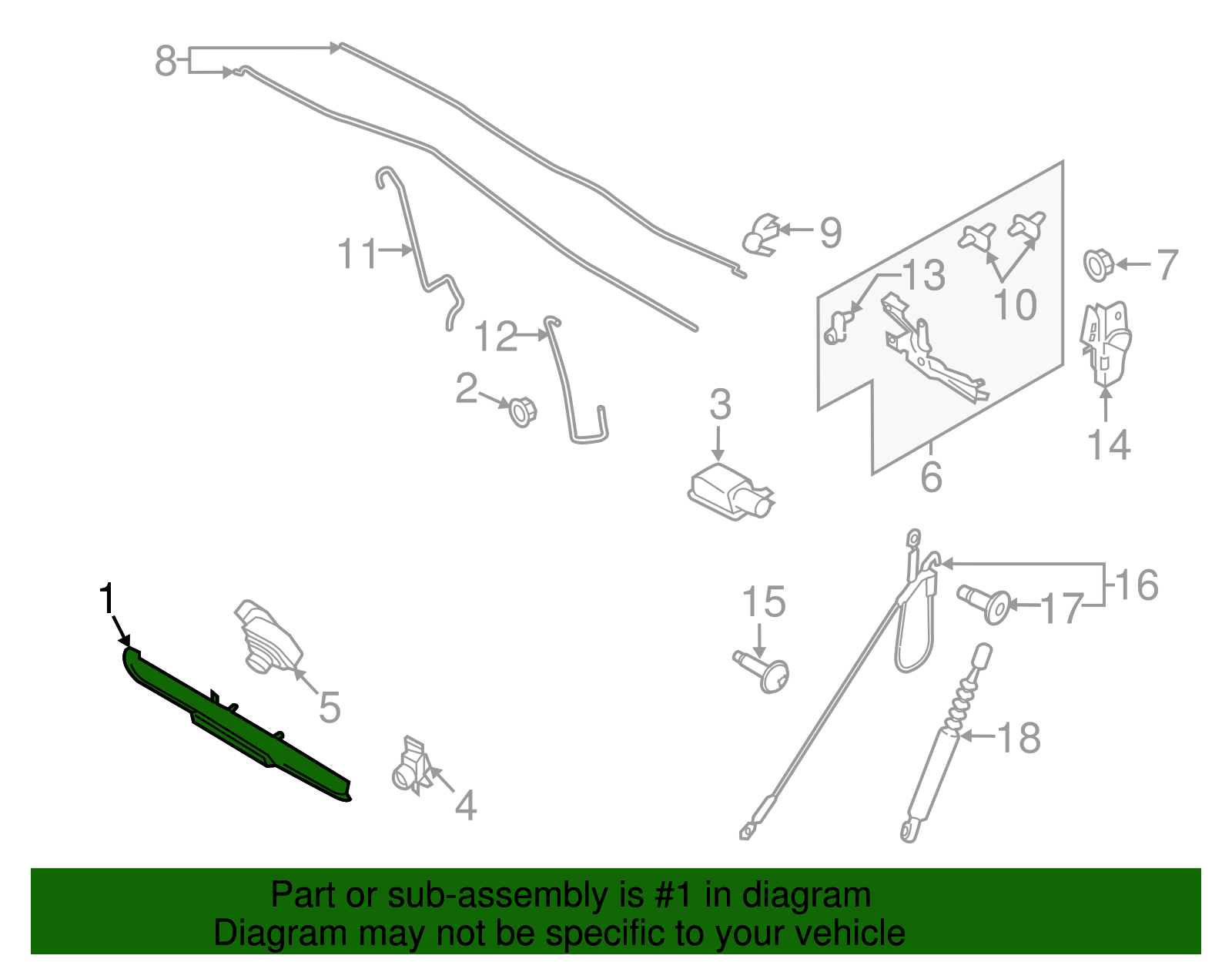 2017-2022 Ford | Tailgate Handle | HC3Z-9943400-AC | Walls' Ford Parts