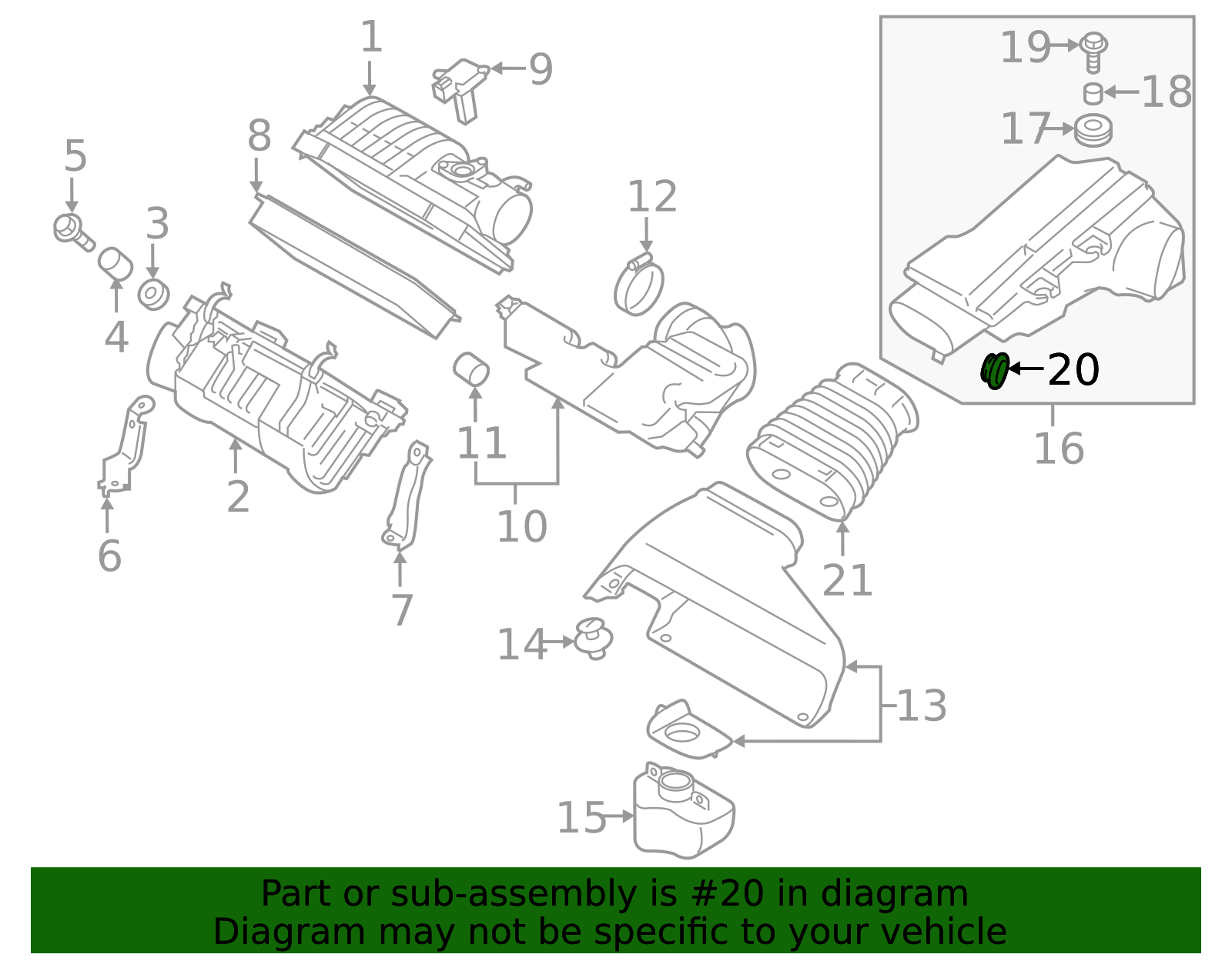 16557AA110 - 2014-2016 Subaru - Air Inlet Assembly Lower Insulator ...