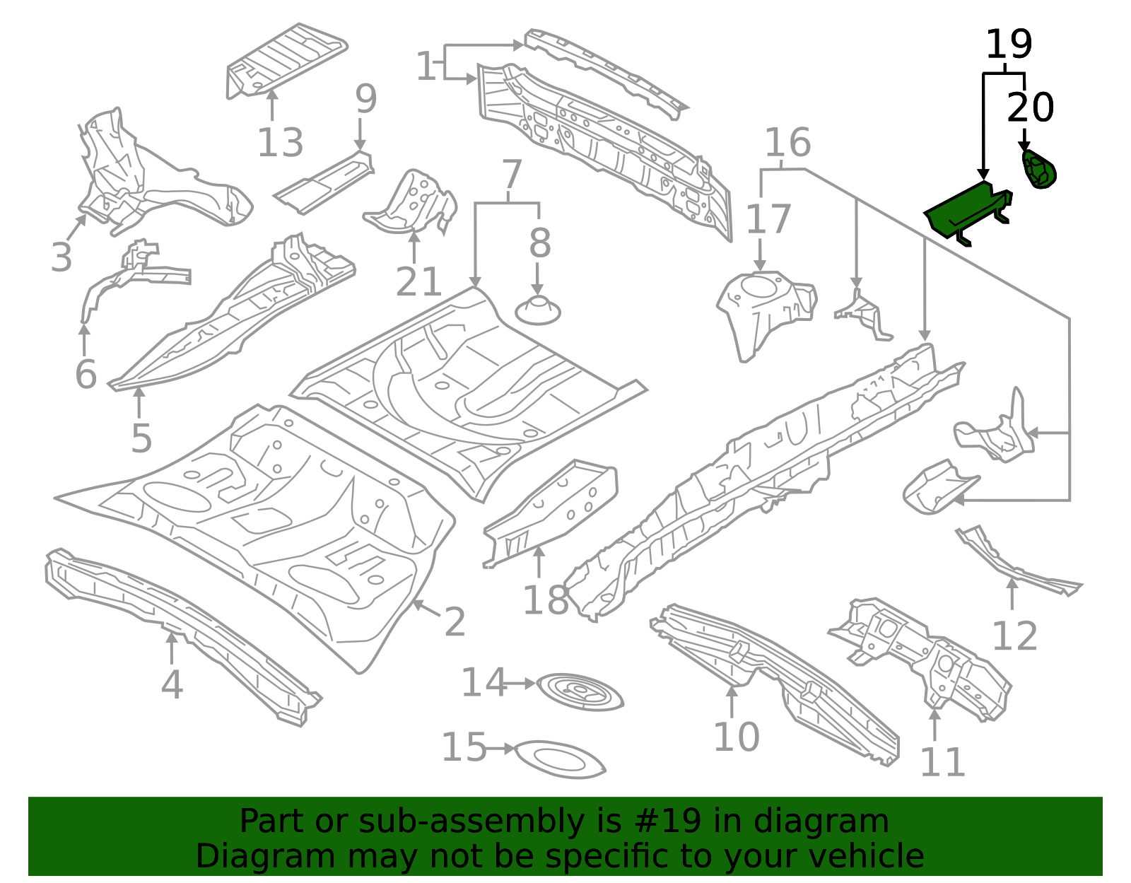52150FL5609P - High-Quality Frame Rail End for 2018-2025 Subaru ...