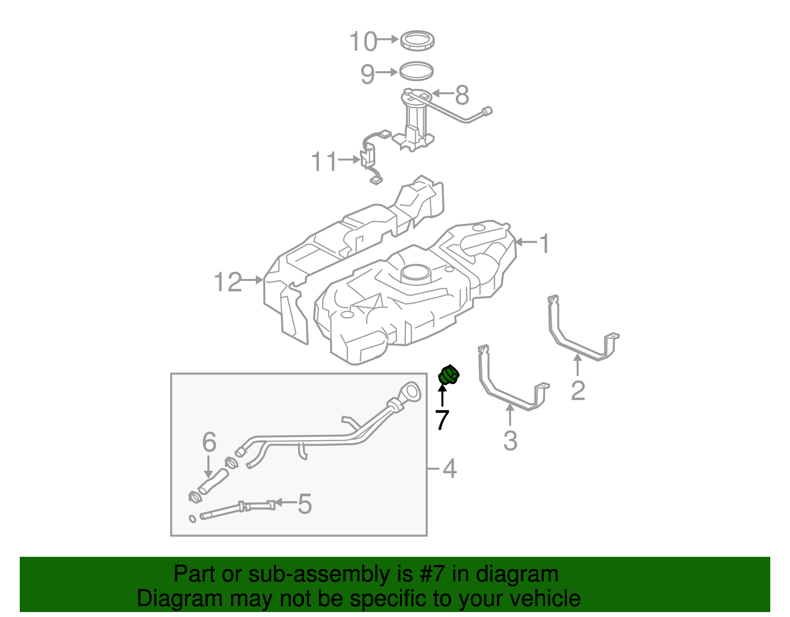 Ford Expedition Lincoln Navigator Black Fuel Tank Gas Cap OEM ...