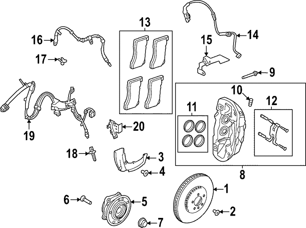 2022-2025 Land Rover Disc Brake Pad Set LR157388 | OEM Parts Online