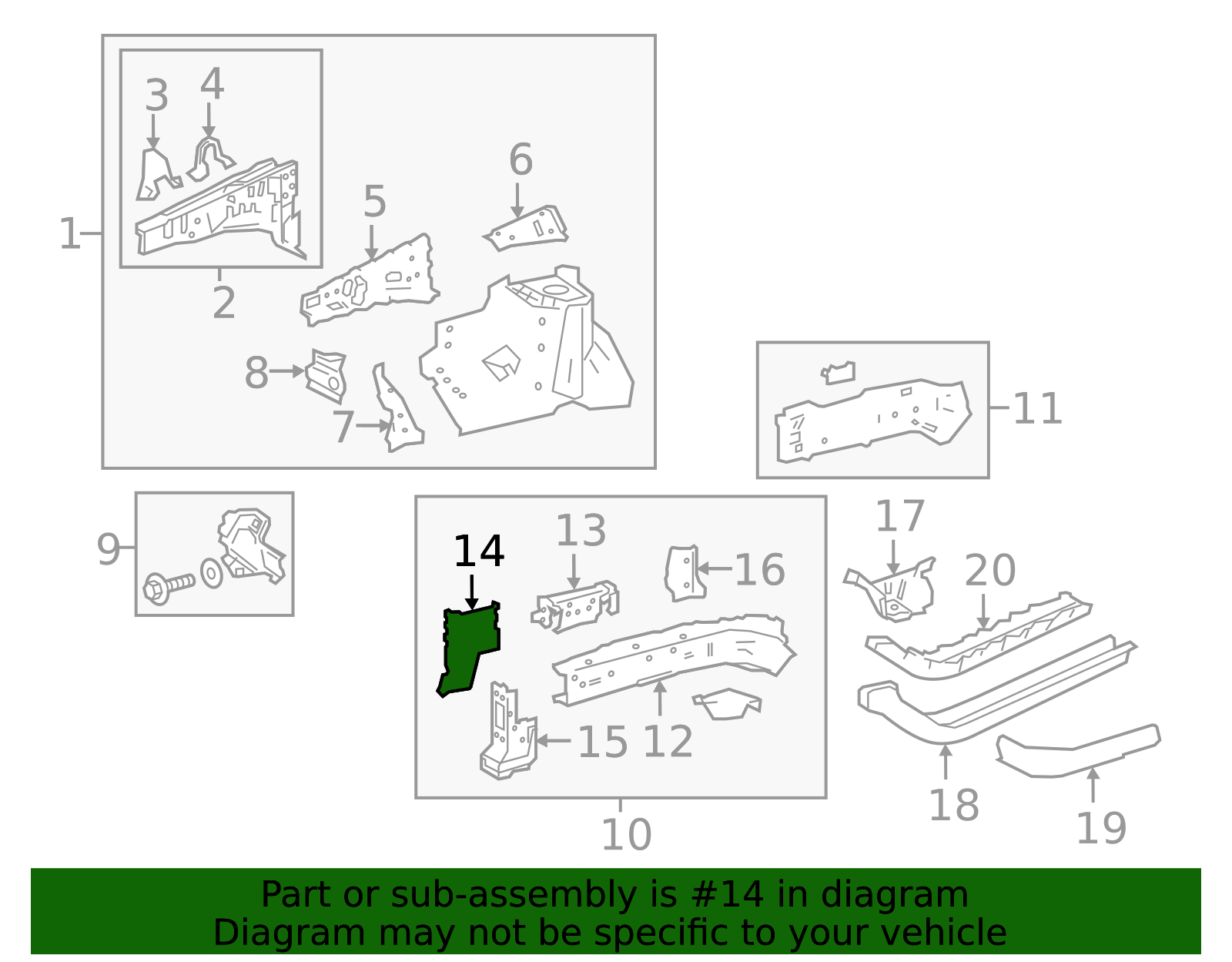 57032-78010 - Rail Extension 2015-2021 Lexus | Lexus Parts Outlet