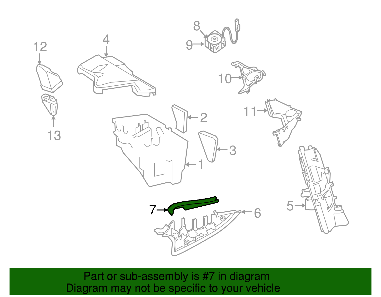 12907555109 - 2008-2018 BMW Lower Panel Seal (12-90-7-555-109) | BMW of ...