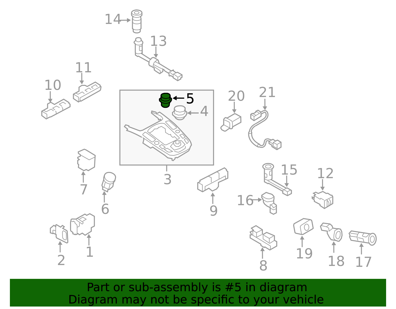 8T0-919-070-A - Genuine Audi Adjust Knob 8T0919070A OEM A5 S5 B8 ...