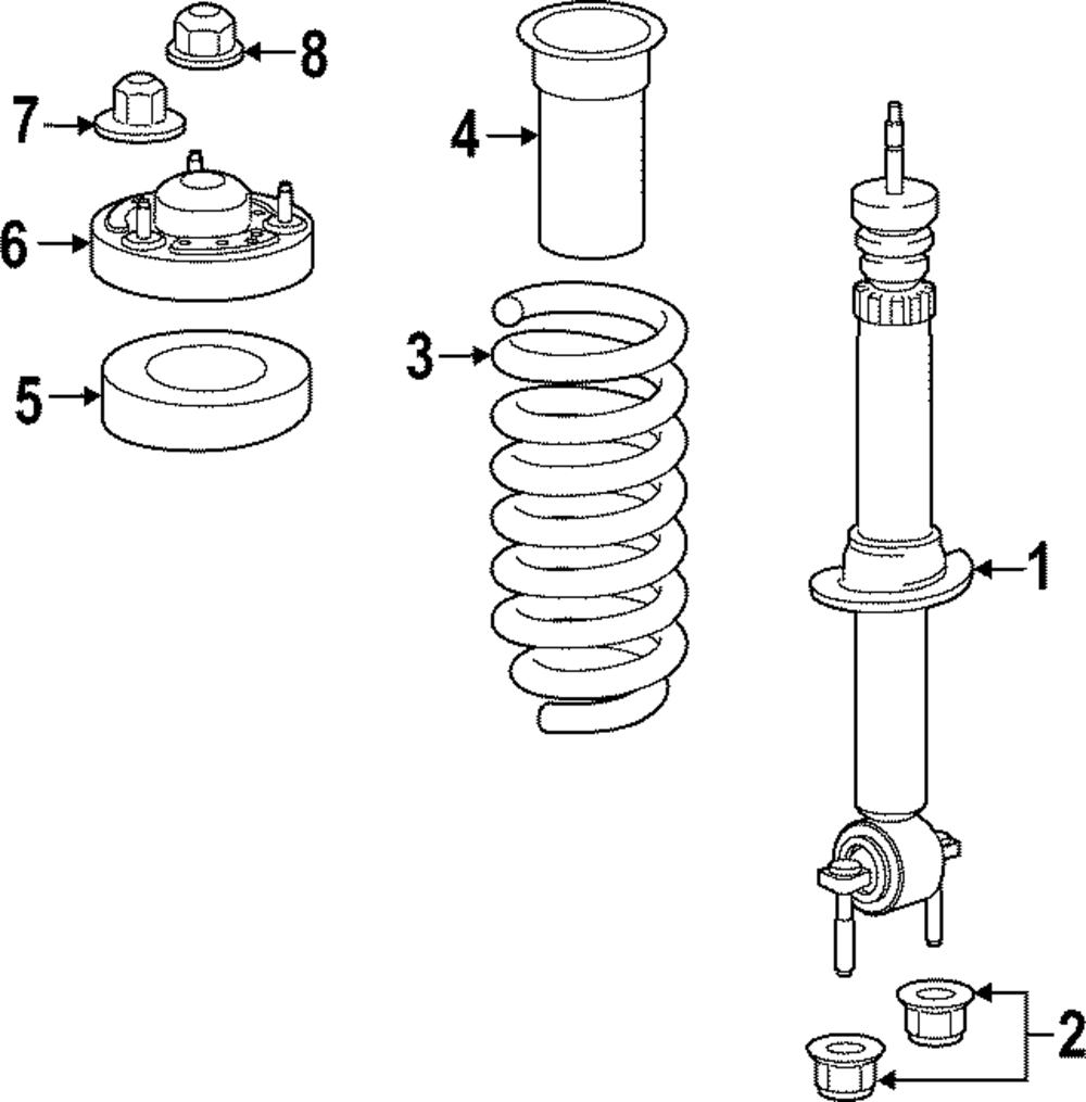 NL3Z-18124-B - 2022-2024 Ford F-150 Lightning - Suspension Shock ...