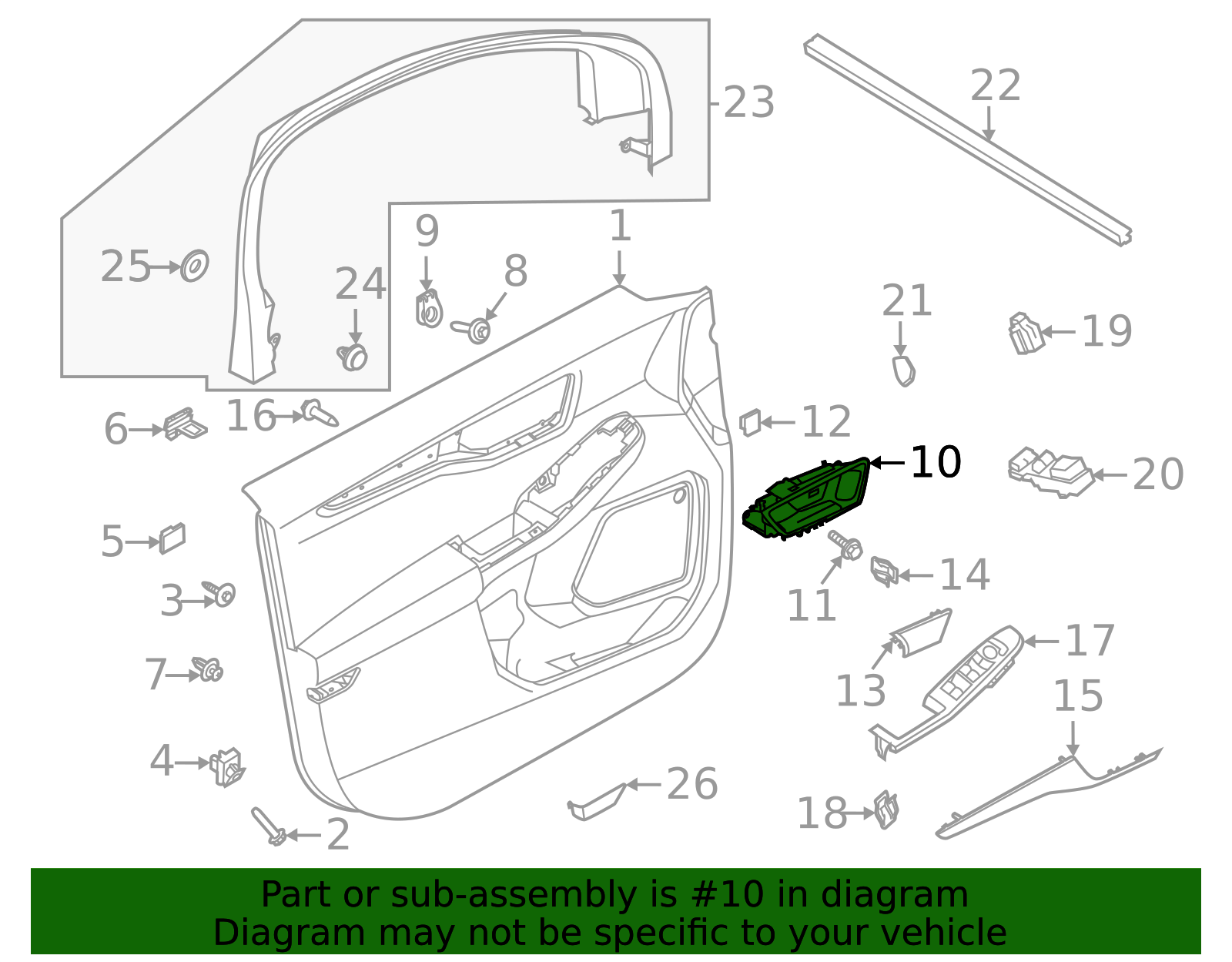LJ6Z-5822601-JC - Handle, Inside - Eastgate Ford Parts