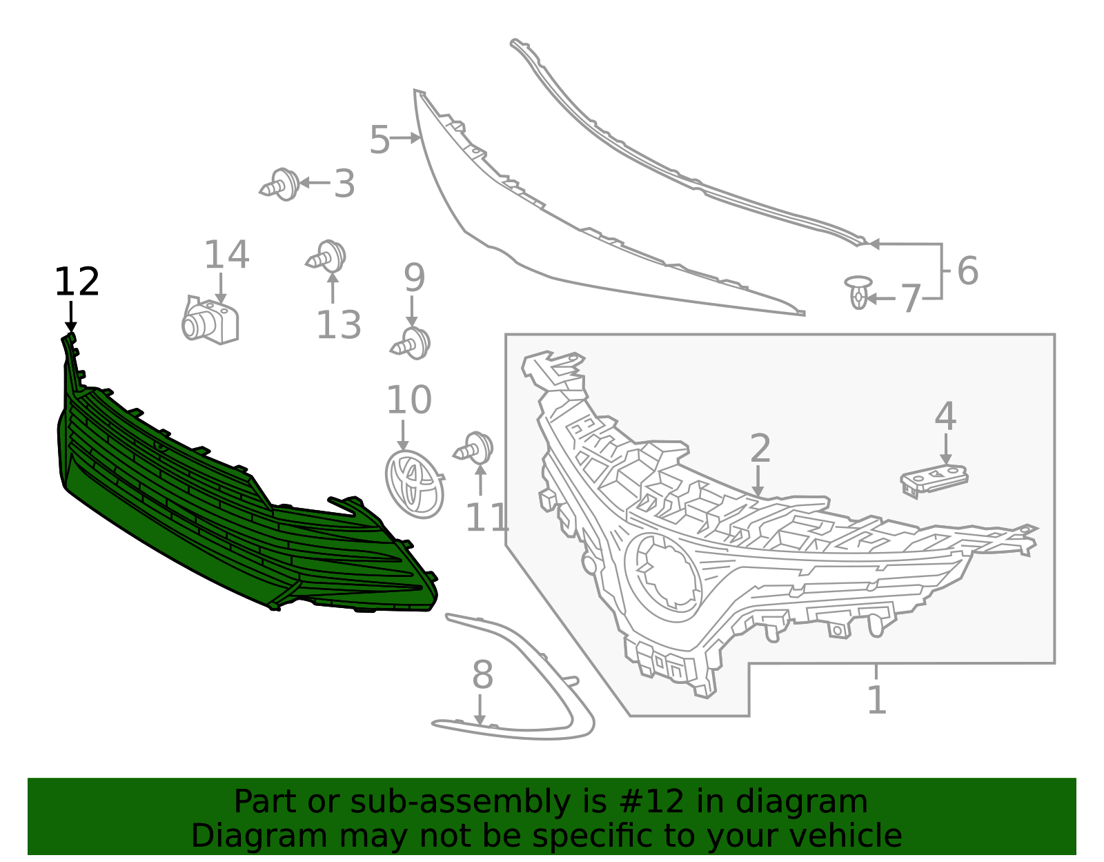 2021-2024 Toyota Camry Lower Grille 53102-06290 | OEM Parts Online