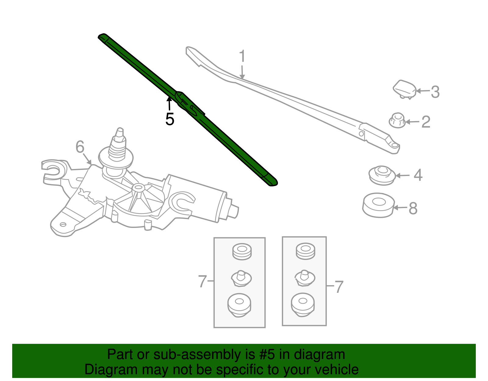 2005-2018 Porsche Wiper Blade 9P1-955-426 | Sunset Porsche Parts