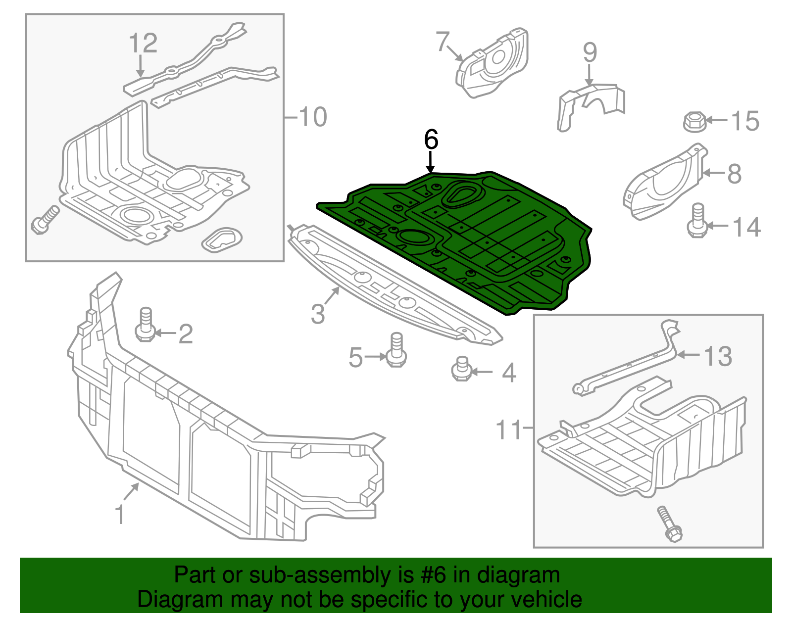 Hyundai - 29130-3S100 - Under Cover - 2011-2014 Hyundai Sonata | OEM ...