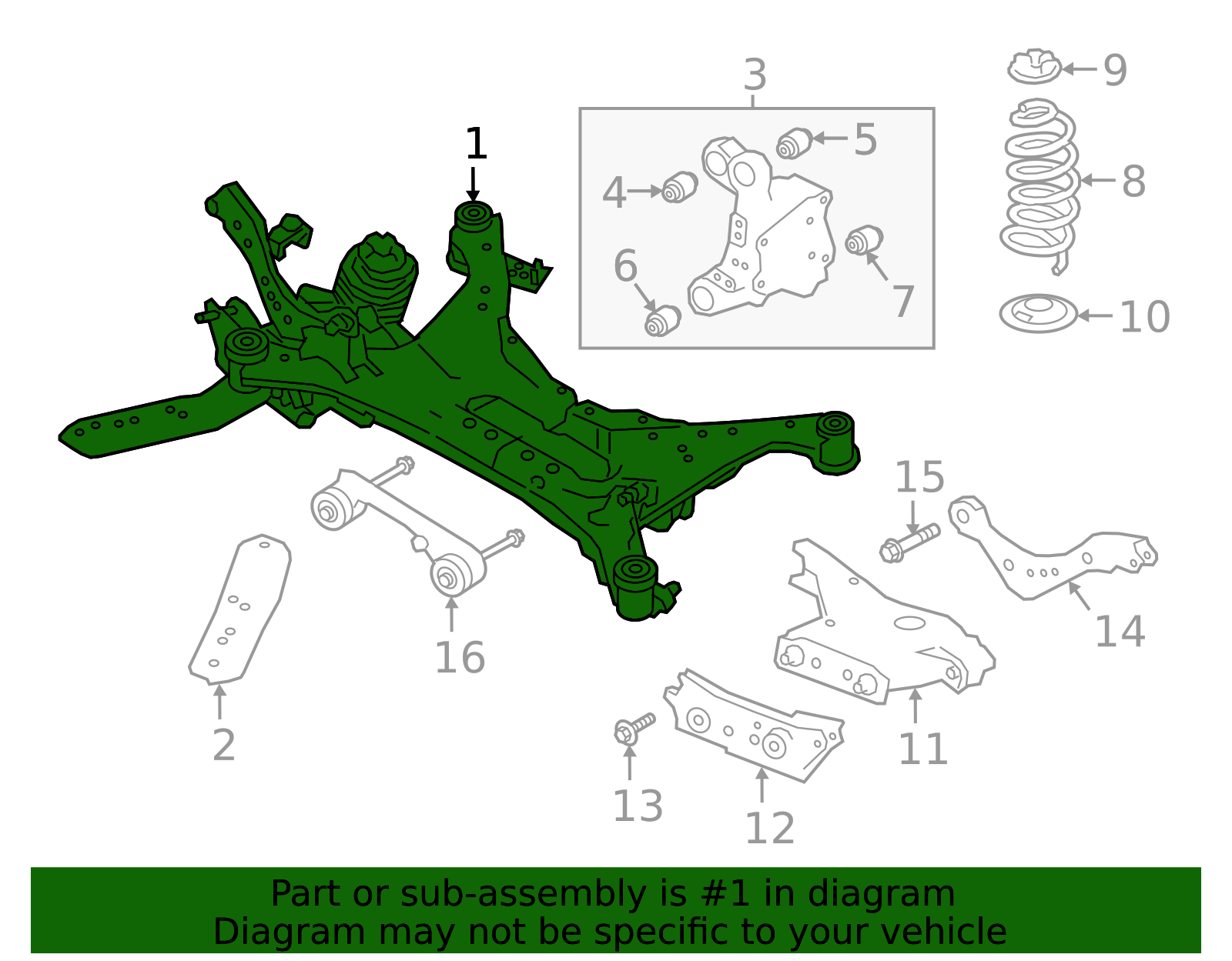 2019-2025 Nissan Altima Cross-Member 55400-6CA1B | Bill Kay Nissan Parts