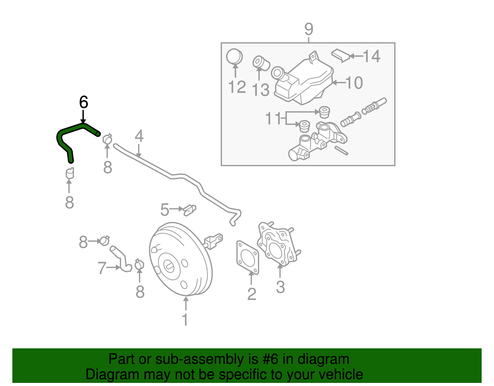 2007-2012 Nissan Versa Vacuum Hose 47474-EL000 | Nissan Parts Central