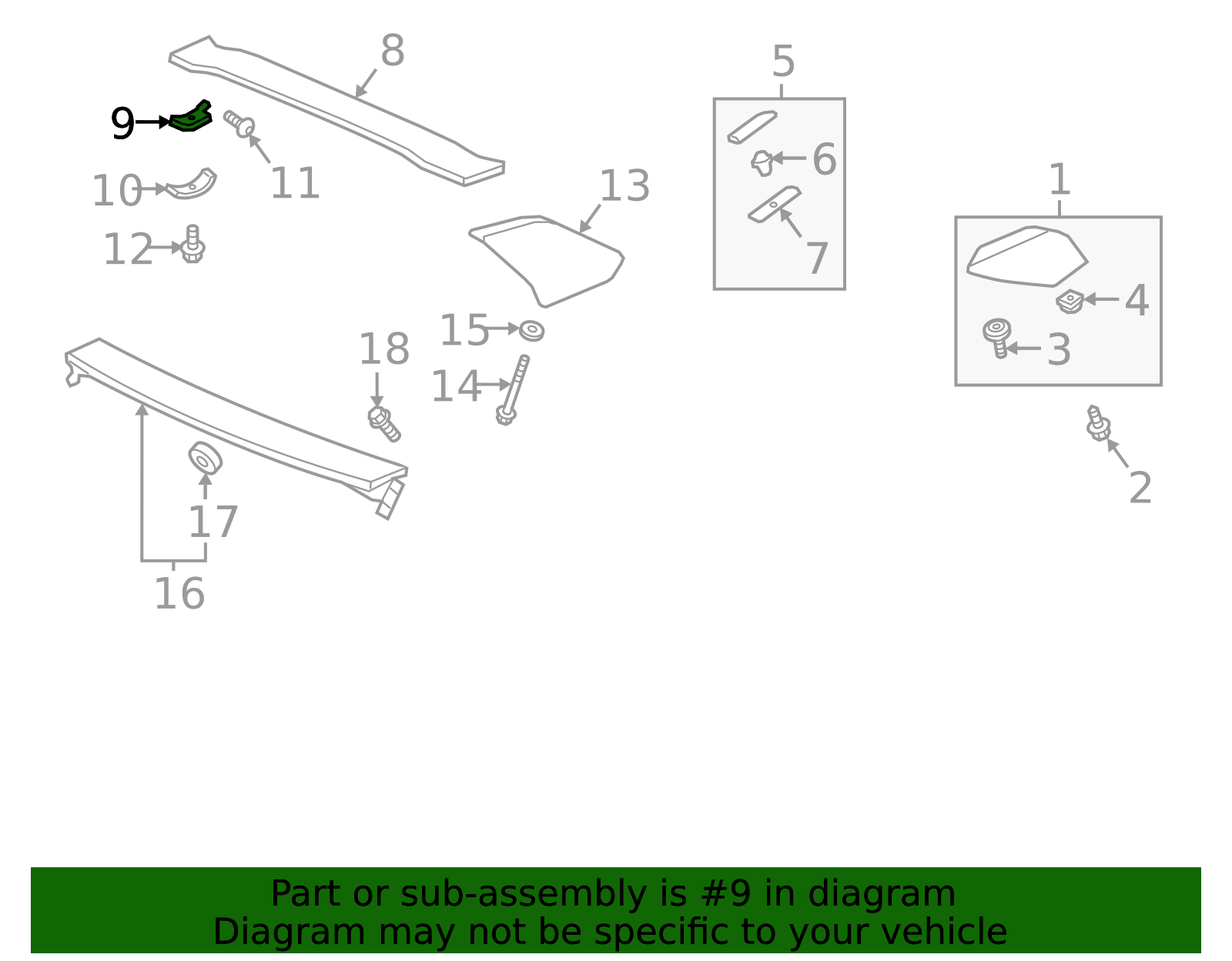 74962-TGH-A20 - Spoiler Bracket 2017-2021 Honda Civic | Honda Parts Online