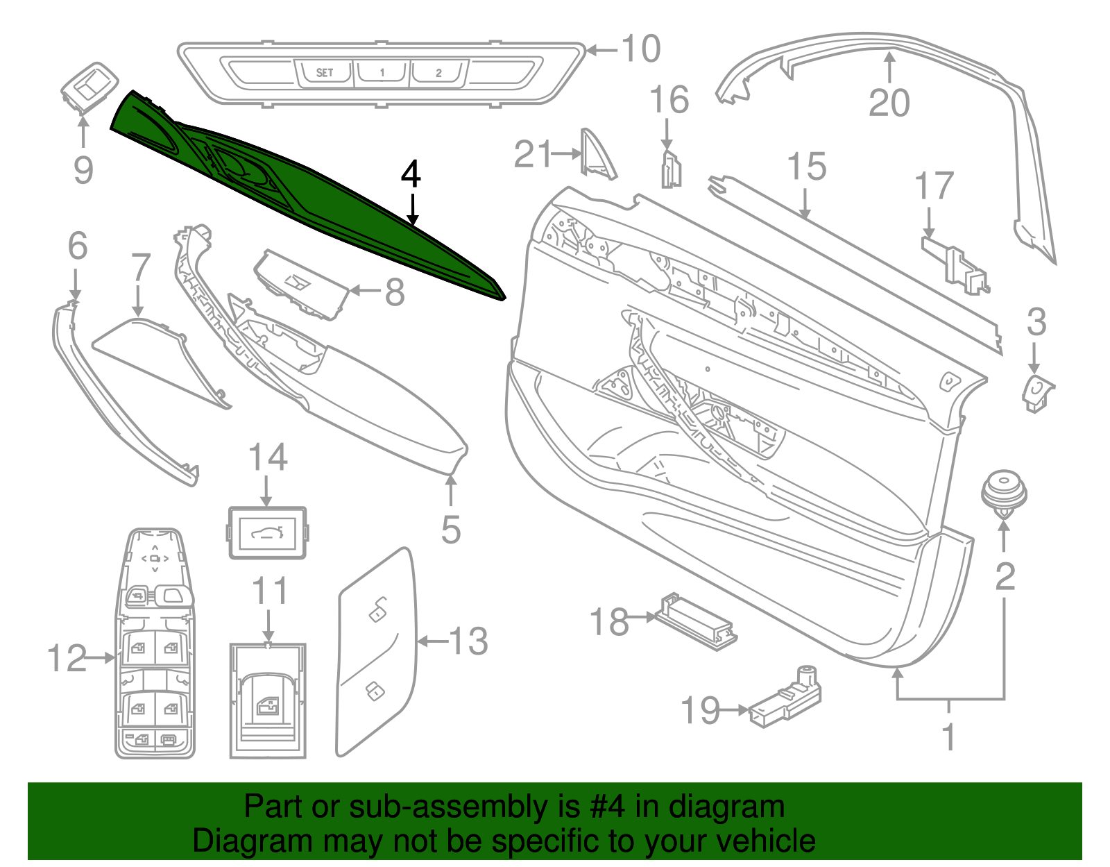 2017-2023 BMW 2017-2023 BMW - Trim Molding 51-41-7-488-599 | BMW Parts ...