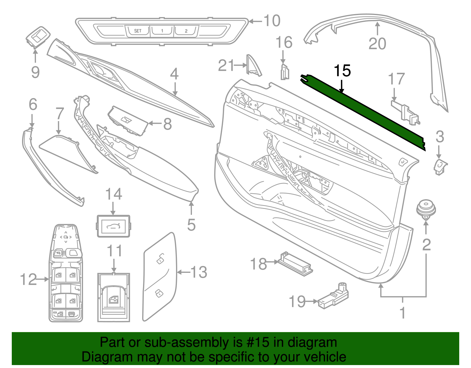 51-33-7-336-959 - 2017-2023 BMW - Belt Weather-Strip | Buy BMW Parts Now