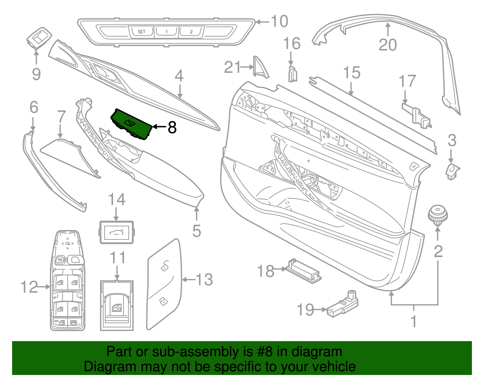 51417438573 - 2017-2023 BMW Switch Panel (51-41-7-438-573) | BMW of ...