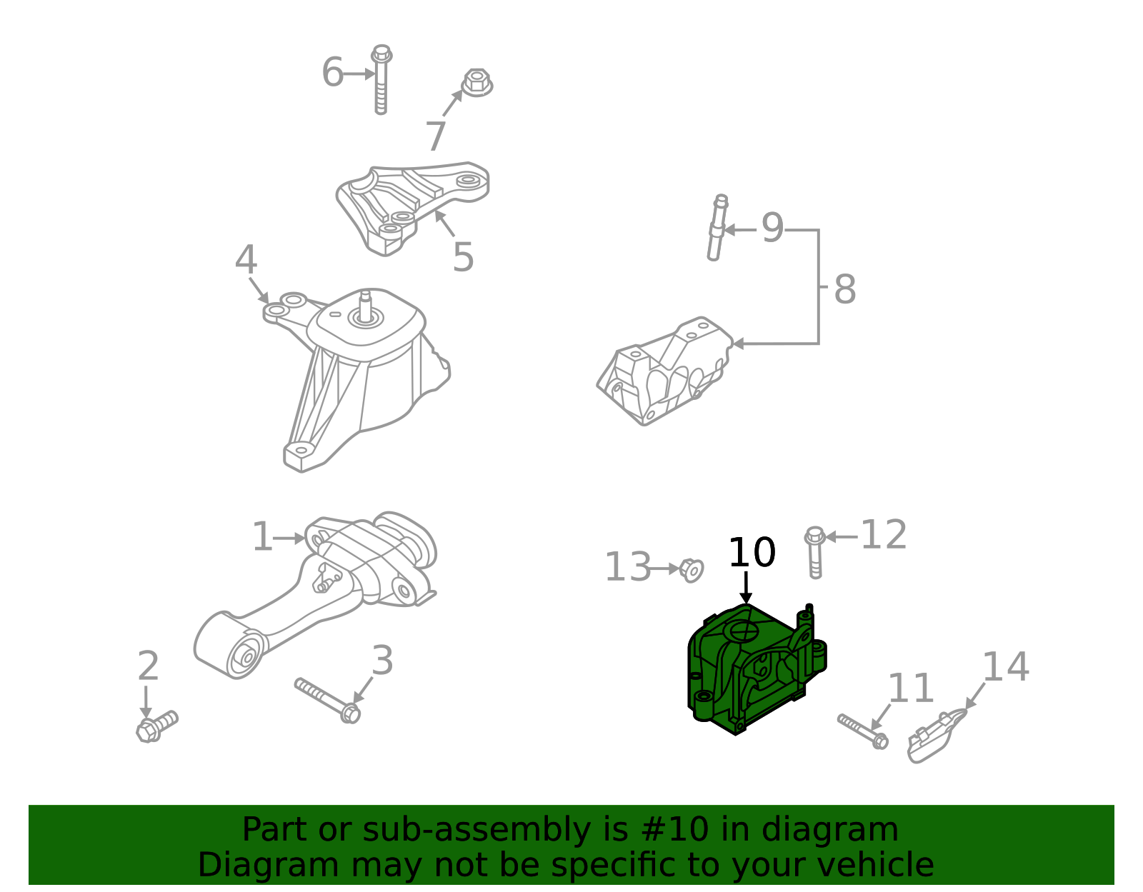 2021-2025 Hyundai Sonata Trans Mount 21830-L0410 | MotorMotor