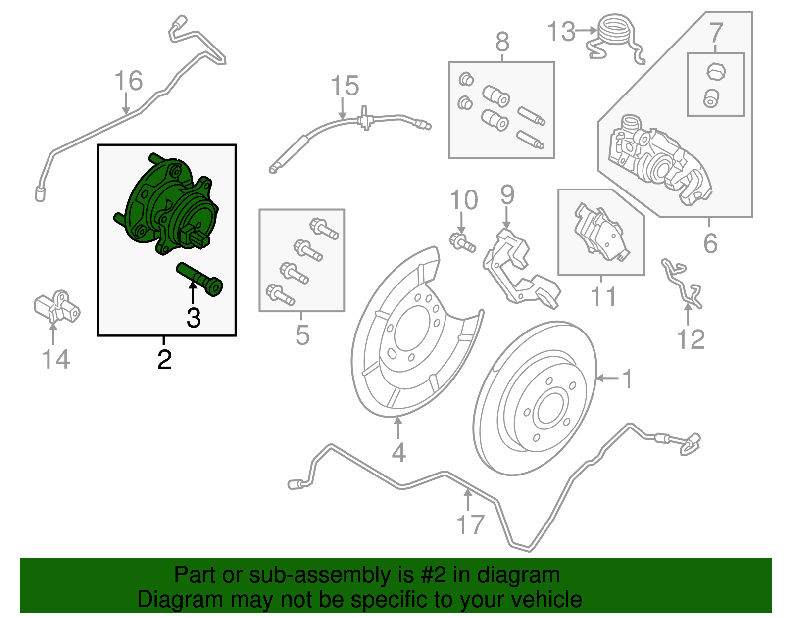 2012-2018 Ford Focus Motorcraft™ Hub Assembly HUB-246 | QuirkParts