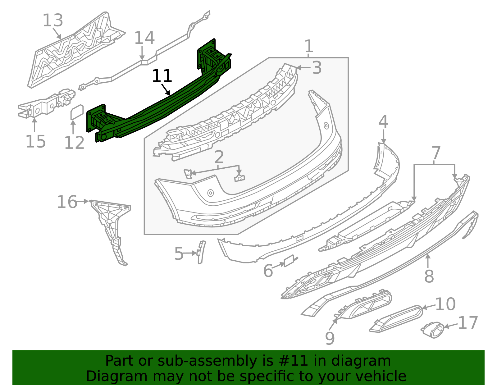 2018-2025 Audi Impact Bar 80A-807-309-C | Audi USA Parts