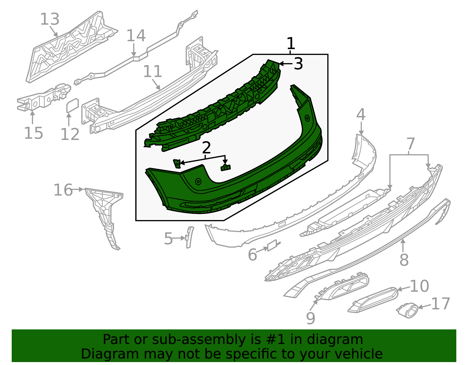 2021-2024 Audi Bumper Cover 80A-807-067-K-GRU | OEM Parts Online