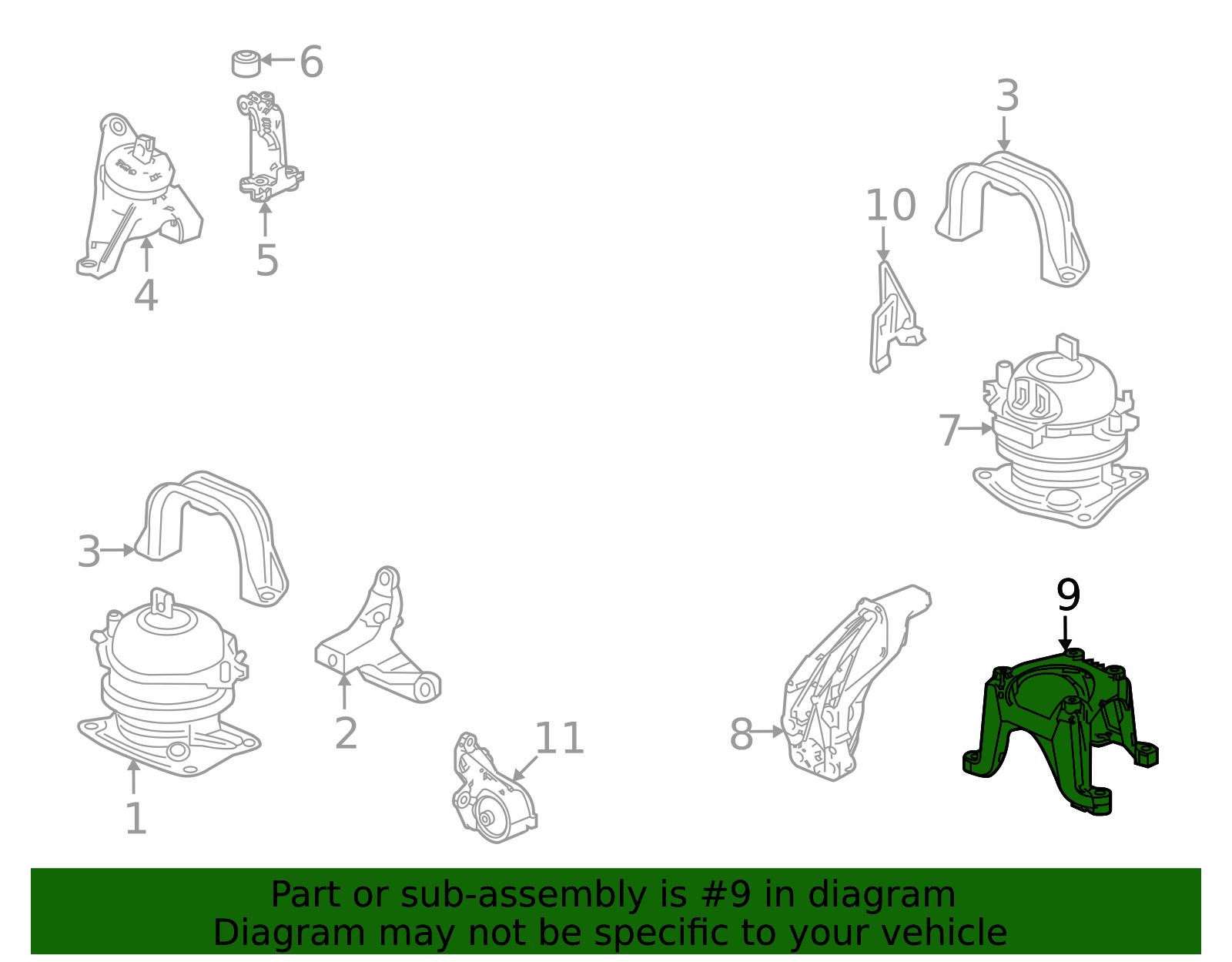 Acura Engine Mount Bracket ? Secure Powertrain Support ? Part # 50615 ...