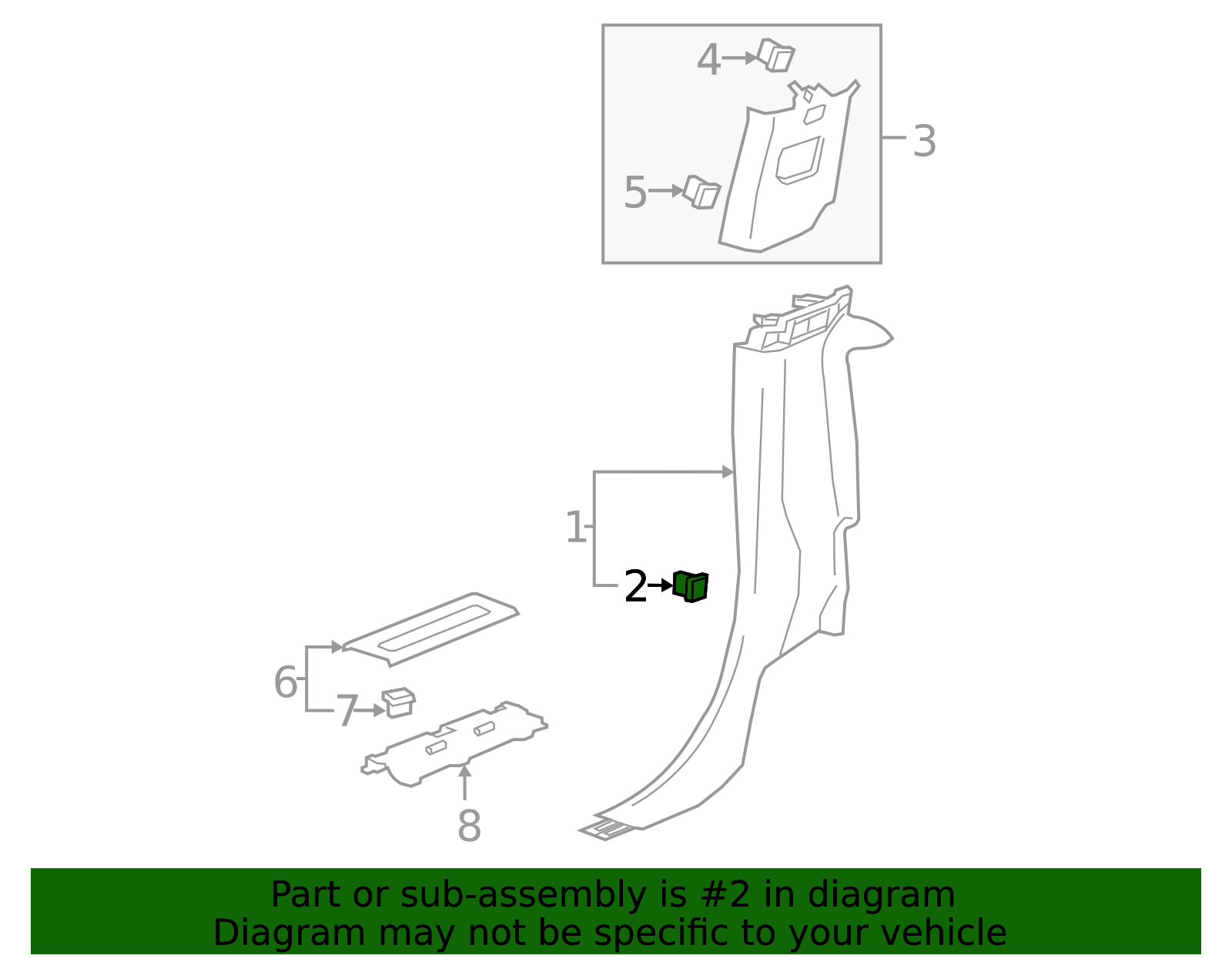 GM Parts | Genuine Lock Pillar Trim Clip Part# 11602471 | GM Parts Store