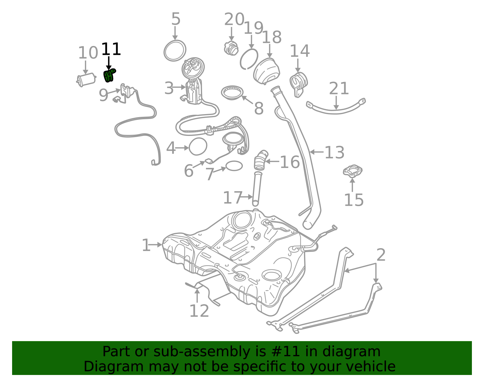 2001-2014 Volvo Fuel Filter Retainer Plate 8649630 | TascaParts.com