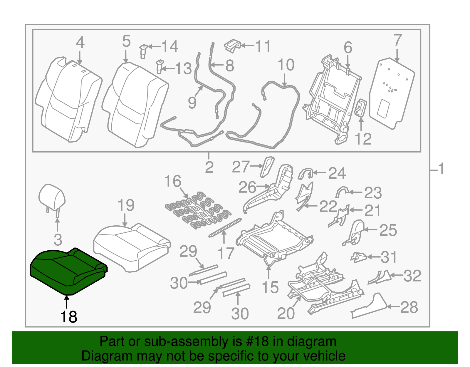 TS81-88-210-3A - Cushion Assembly 2020 Mazda CX-9 | Florida Mazda Parts