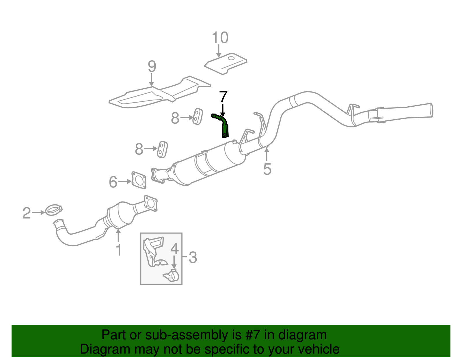 2011-2019 GM Exhaust Pipe Hanger 25851554 | Courtesy Parts