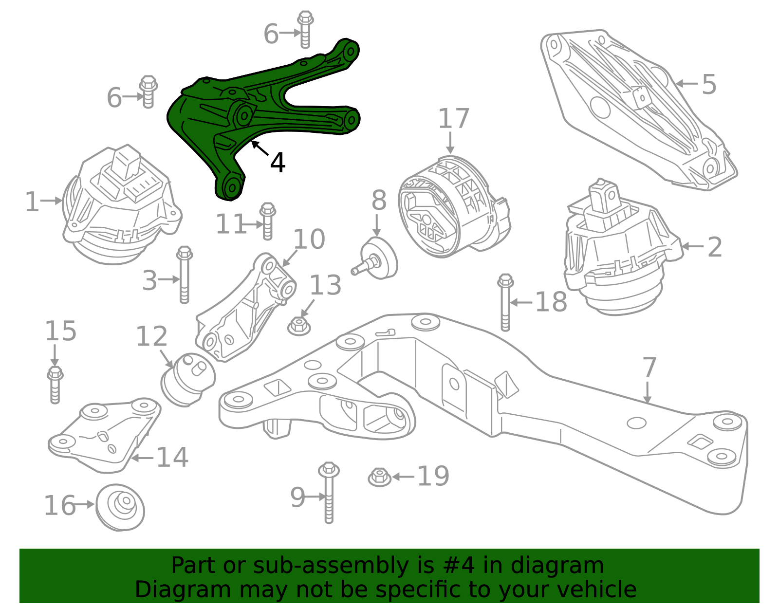 BMW Engine Mount Bracket ? Secure Powertrain Support ? Part # 22-11-6 ...
