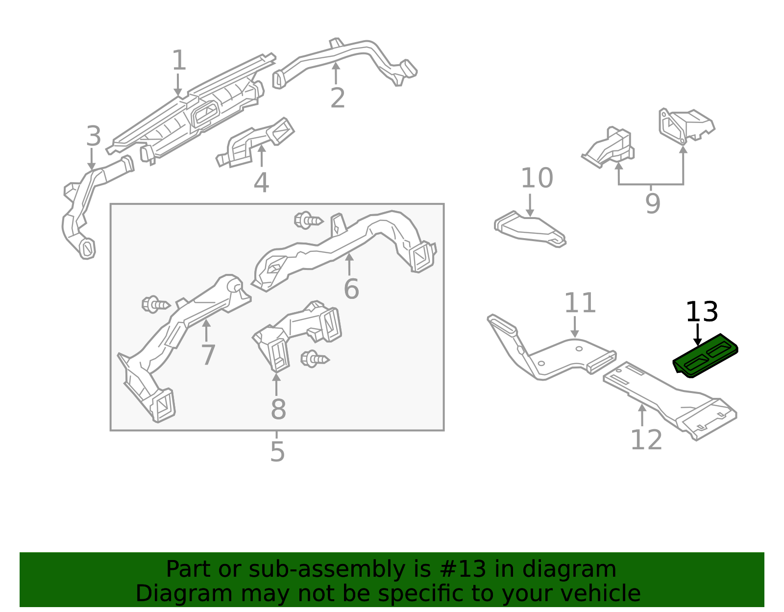 Dashboard Air Vent 27927-1LA0A | AutoNationParts.com