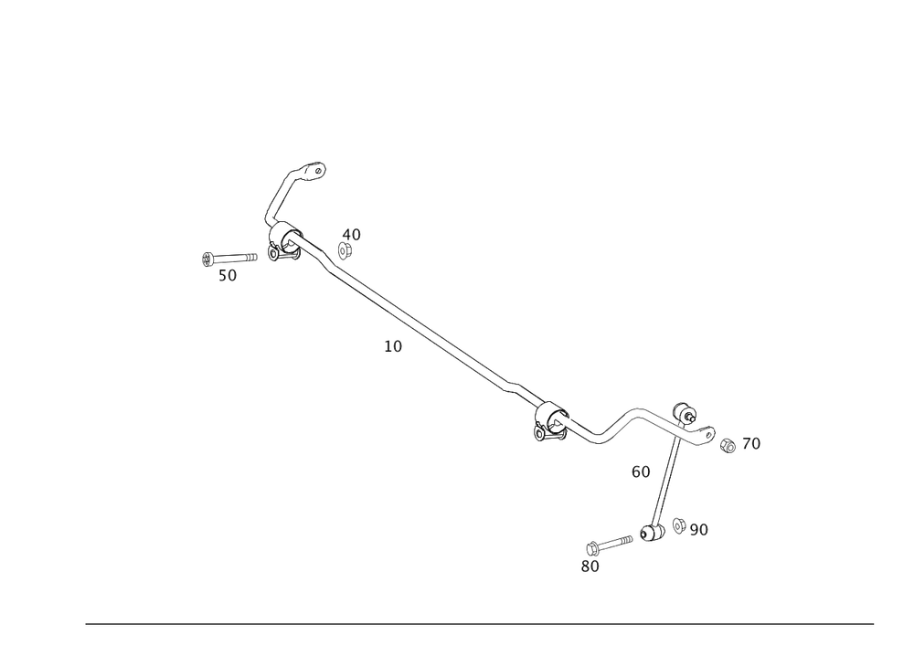 2006-2017 Mercedes-Benz | Torsion Bar | 204-326-05-65 | MB Dealer Parts