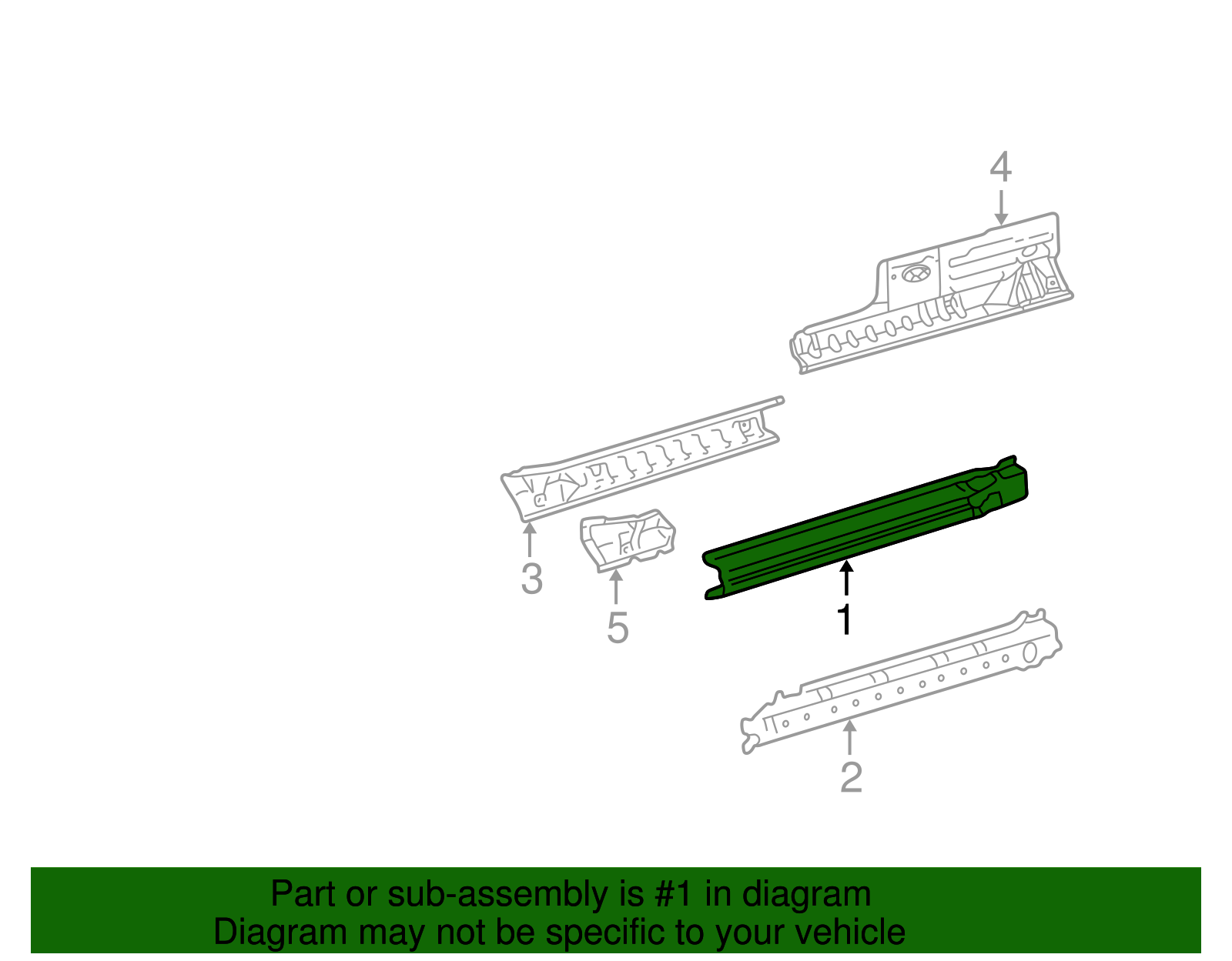 1995-2004 Toyota Tacoma Rocker Panel (Left) 61412-04031 | Toyota Parts ...