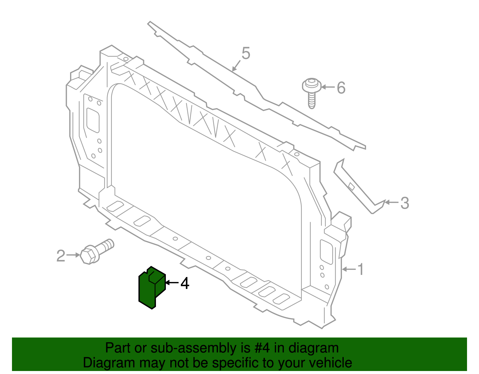 64172-1W000 - Headlamp Bracket 2012-2017 Kia Rio | Kia.Parts Store