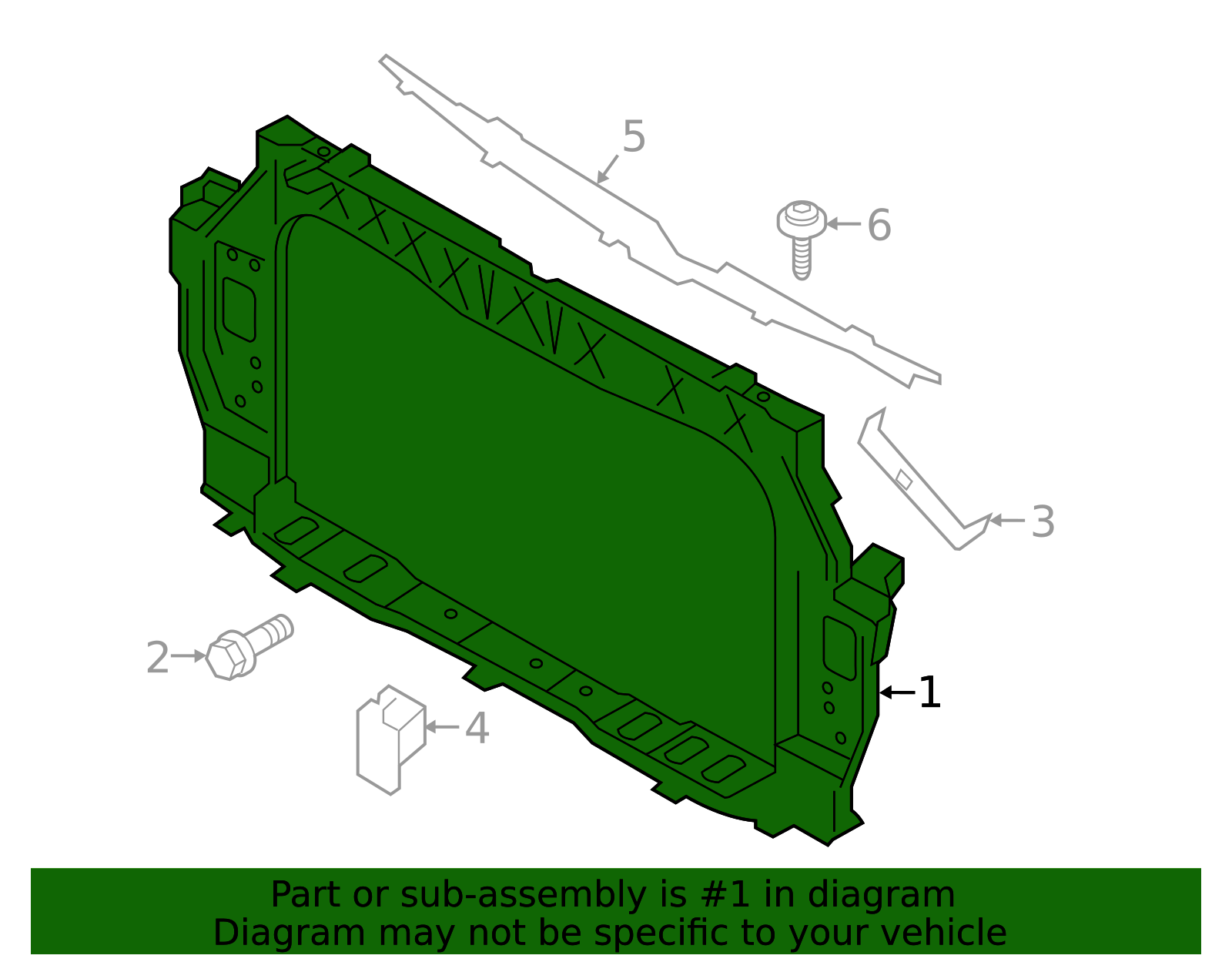 64101-1W003 - Radiator Support 2012-2017 Kia Rio | Kia.Parts Store