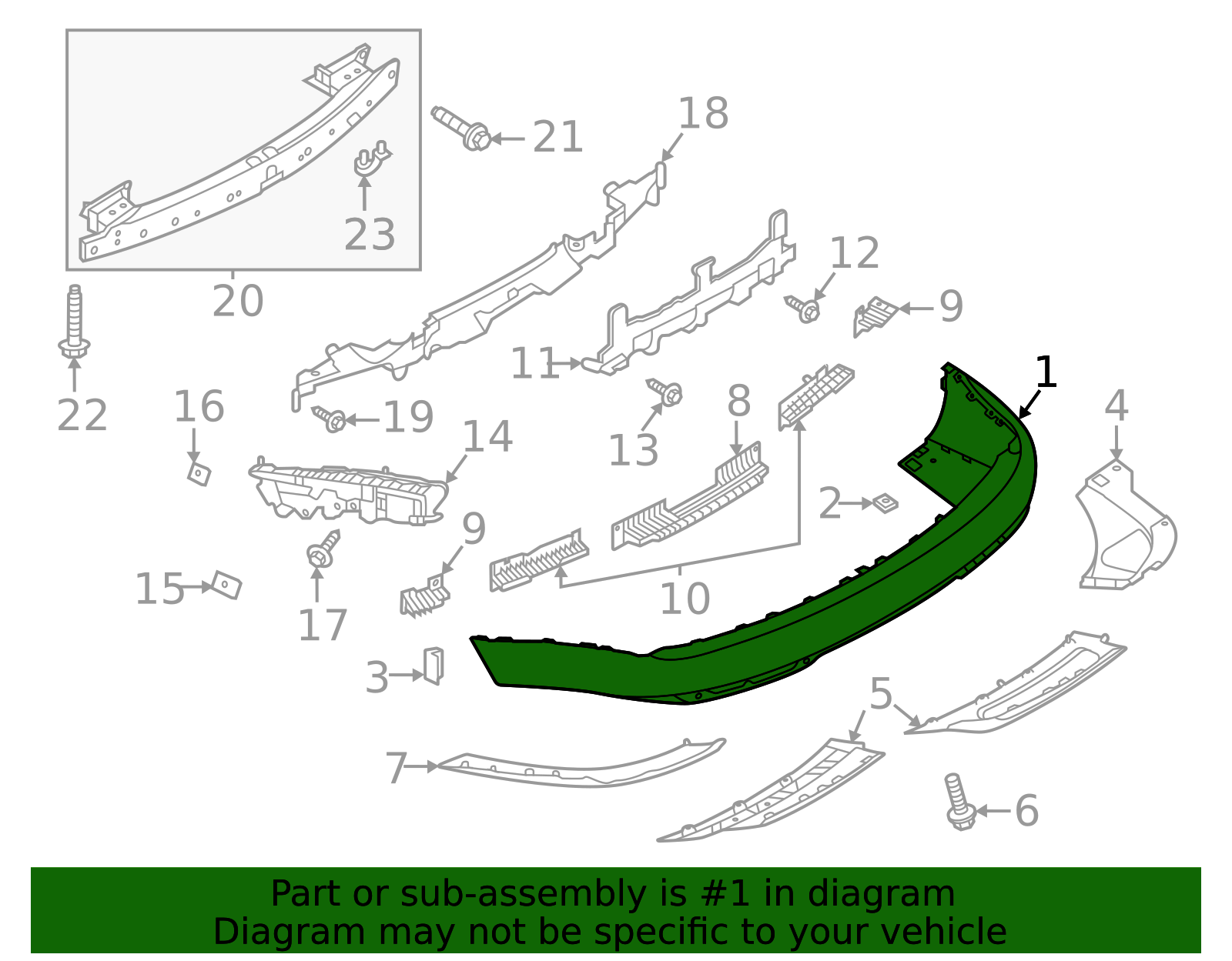 Genuine OEM Bumper Cover Part# LR157974 Fits 2022-2023 Land Rover Range ...