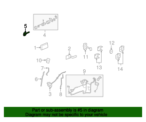 2006-2017 GM Door Lock and Ignition Key 23372322 | Courtesy Parts