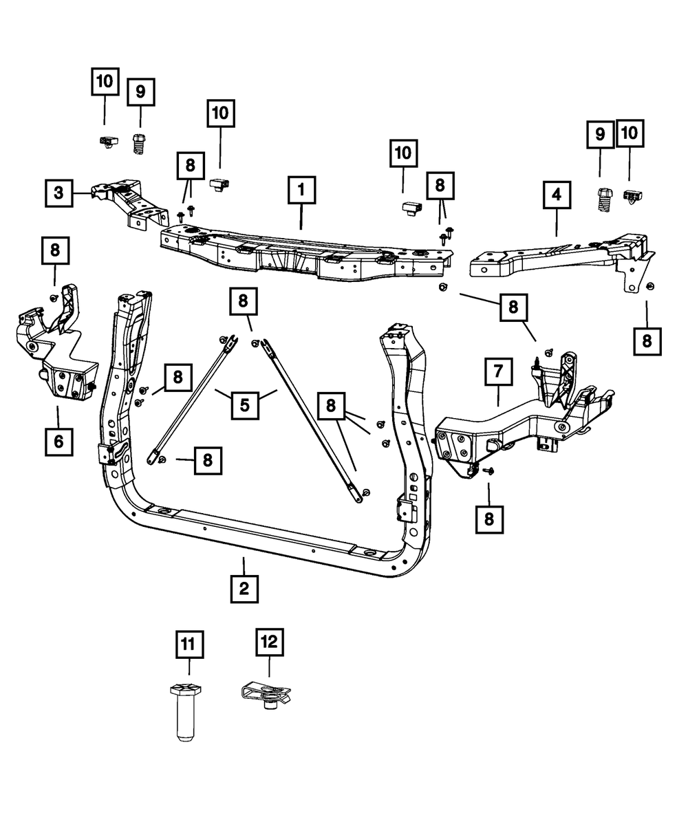 2011-2026 Mopar Radiator Closure Panel 5156113AA | My Mopar Parts