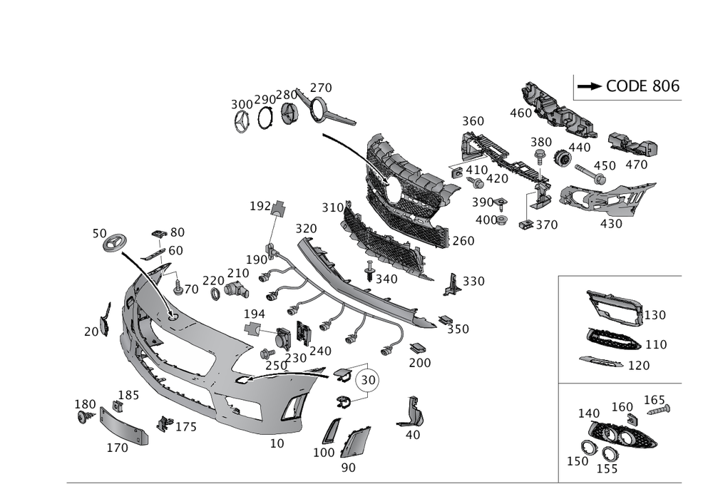 2005-2020 Mercedes-Benz Clamping Rail 172-880-01-00 | MB OEM Parts