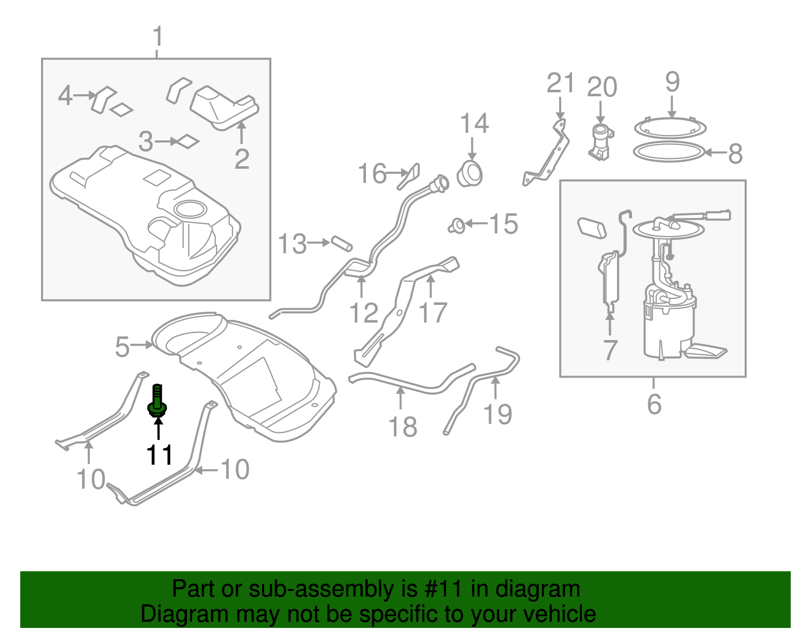 W711103-S900 - Fuel Tank Strap Bolt 2009-2012 Ford | Ford Parts Direct