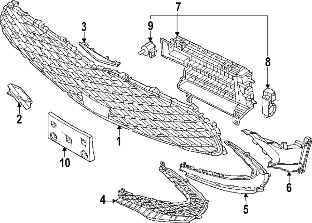 86350-CU000-EB - Hyundai Center Grille 2023-2025 Genesis GV60 ...