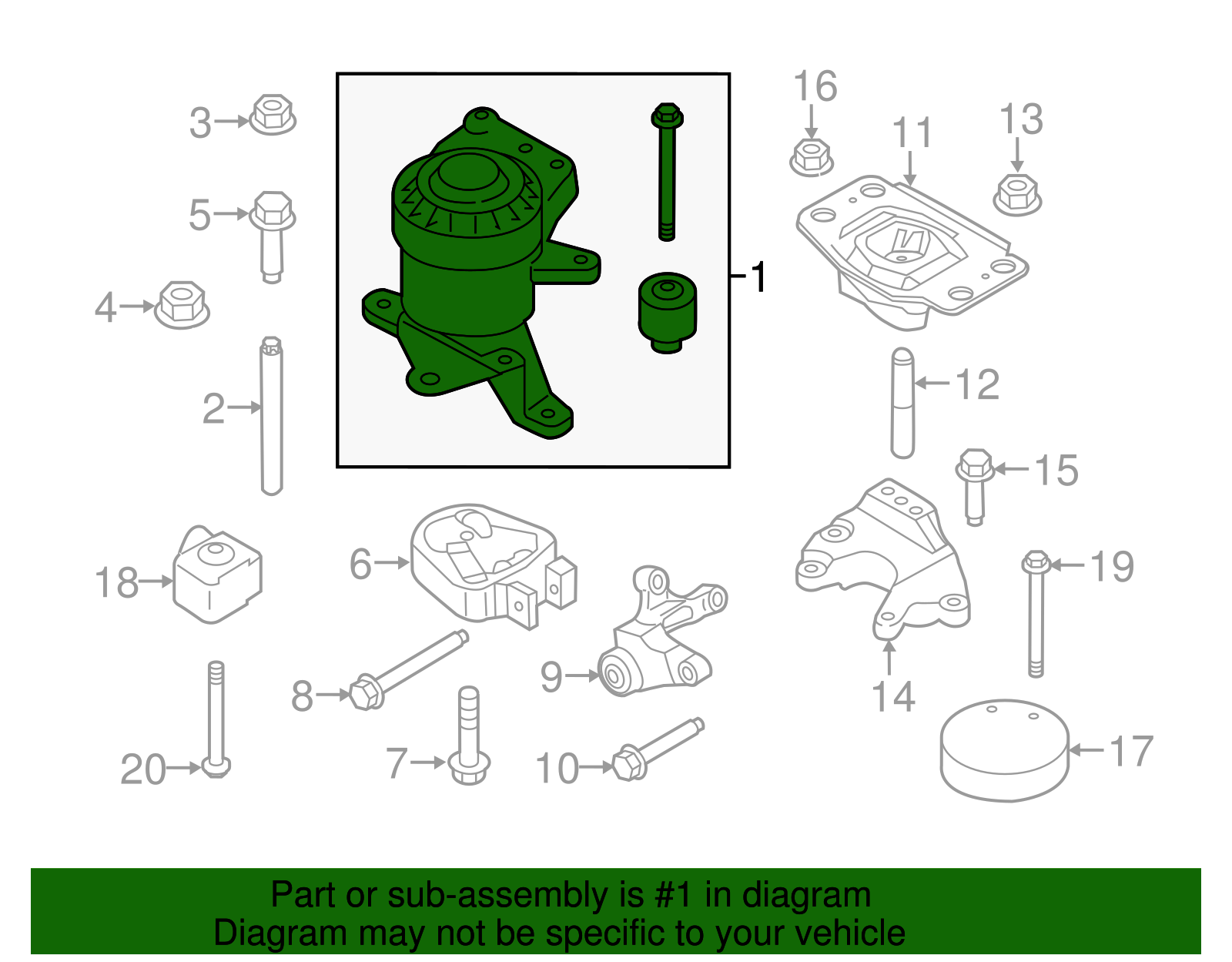 2013-2016 Ford Mount DG9Z-6038-J | Ford OEM Parts Outlet
