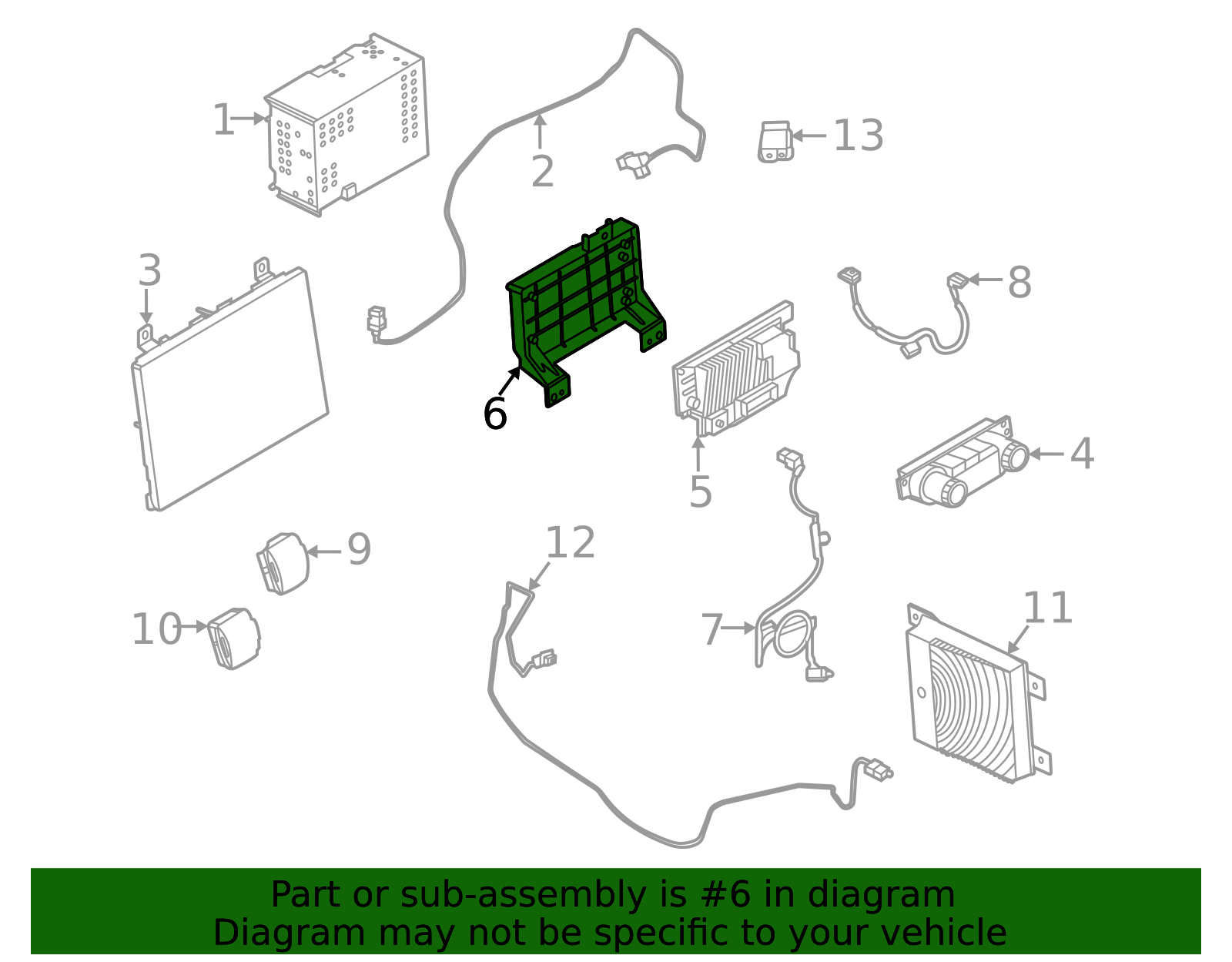 2021-2025 Ford Bronco | Module Mount Bracket | M2DZ-14D189-C | Walls ...