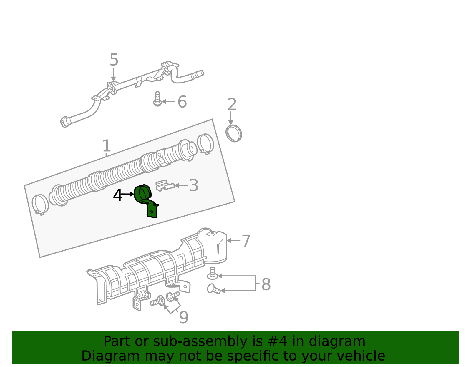 2020-2025 Chevrolet Corvette Cross Over Pipe Bracket 84245781 ...