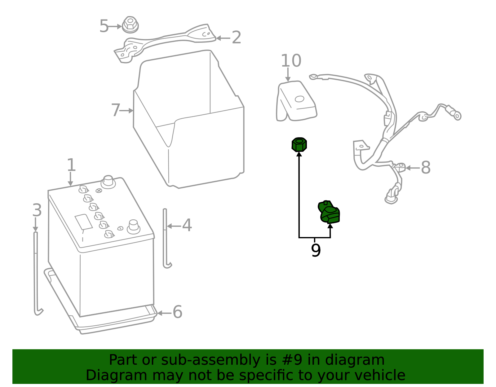 2017-2023 Subaru Battery Cable Terminal End 29182AA05C | QuirkParts