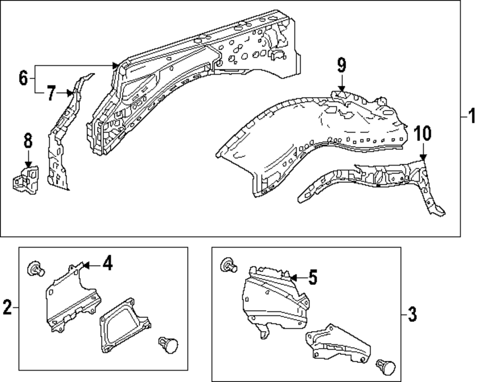 2024-2025 Toyota Land Cruiser Apron Assembly 53701-60G80 | Toyota Parts ...