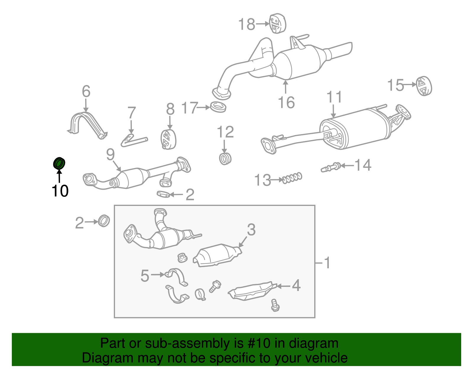 1996-2025 Lexus Front Pipe Gasket 90080-43036 | OEM Parts Online