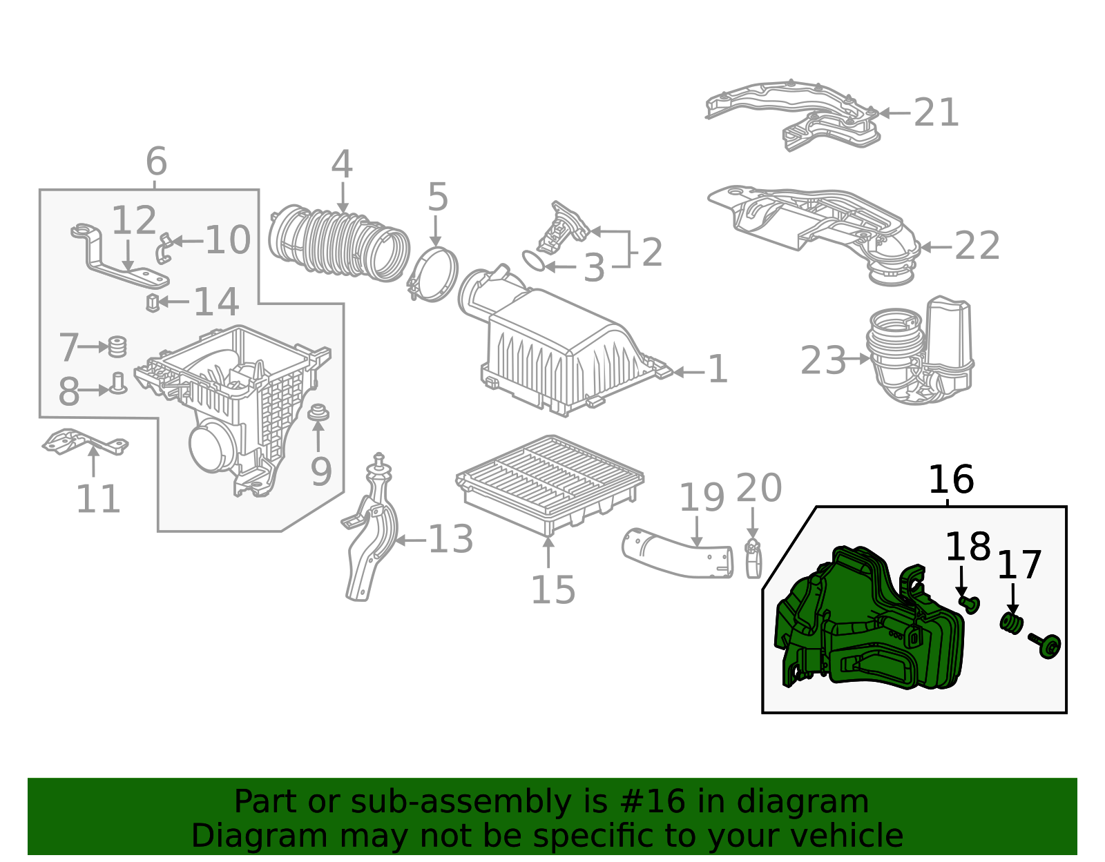 17230-64A-A00 - 2022-2024 Honda Civic - Engine Air Intake Resonator ...